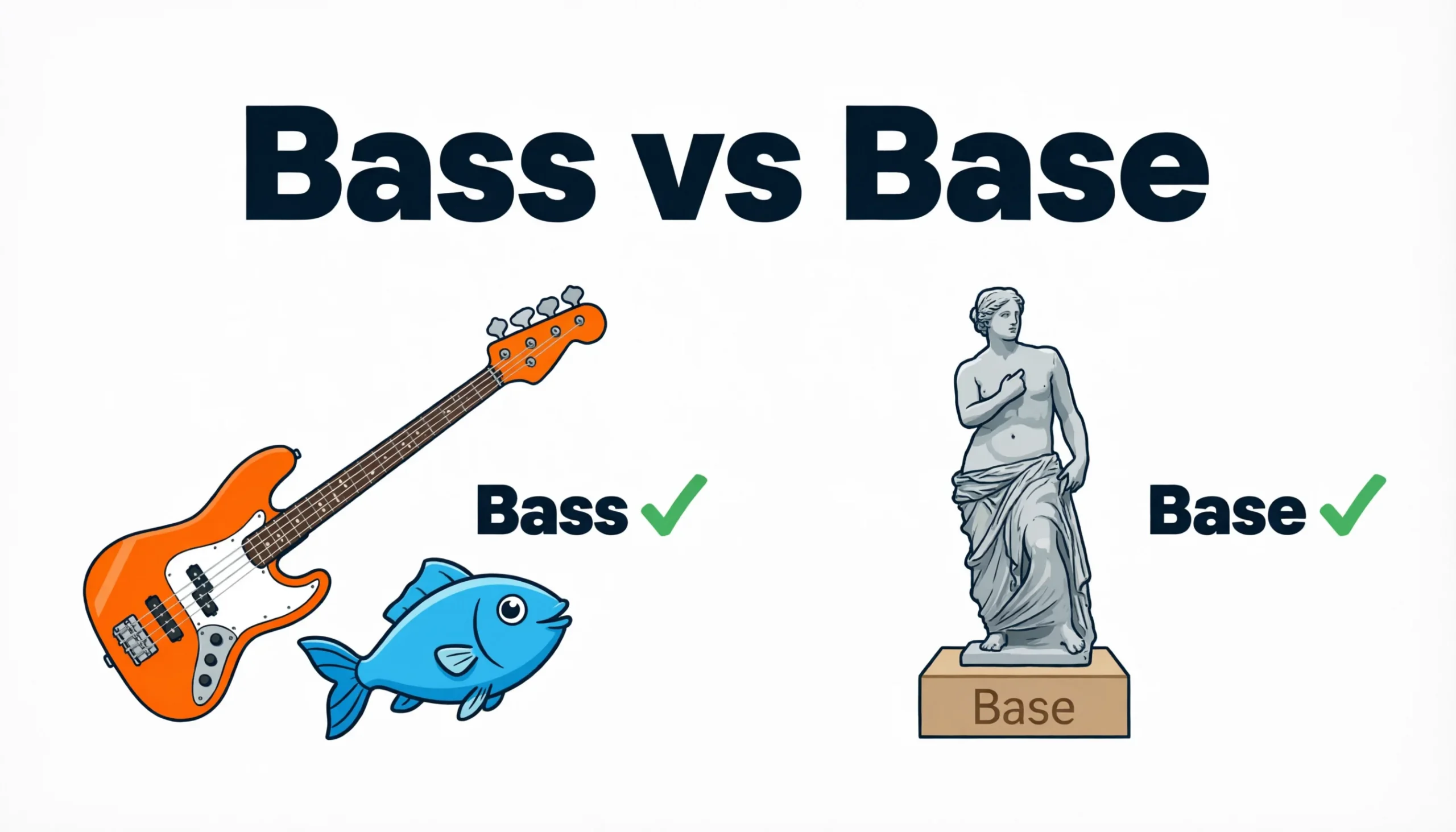 Bass vs Base; Simple Difference Explained Clearly: